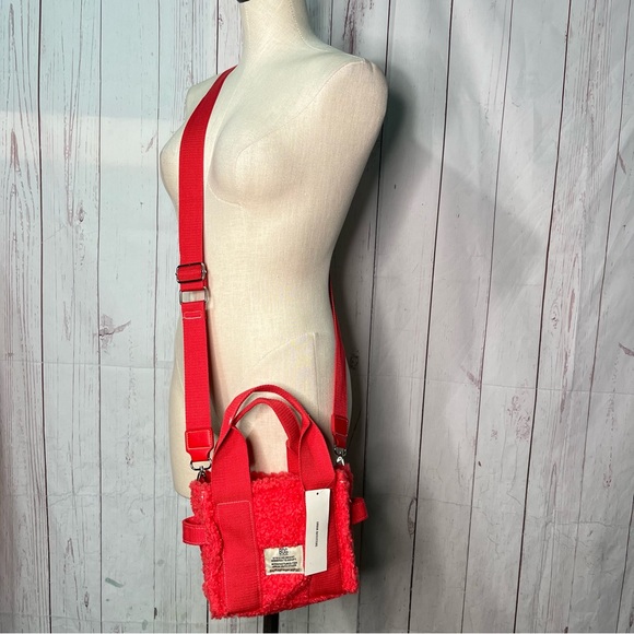 BDG | Bags | Bdg Serena Sherpa Mini Tote Bag Hot Pink Red | Poshmark